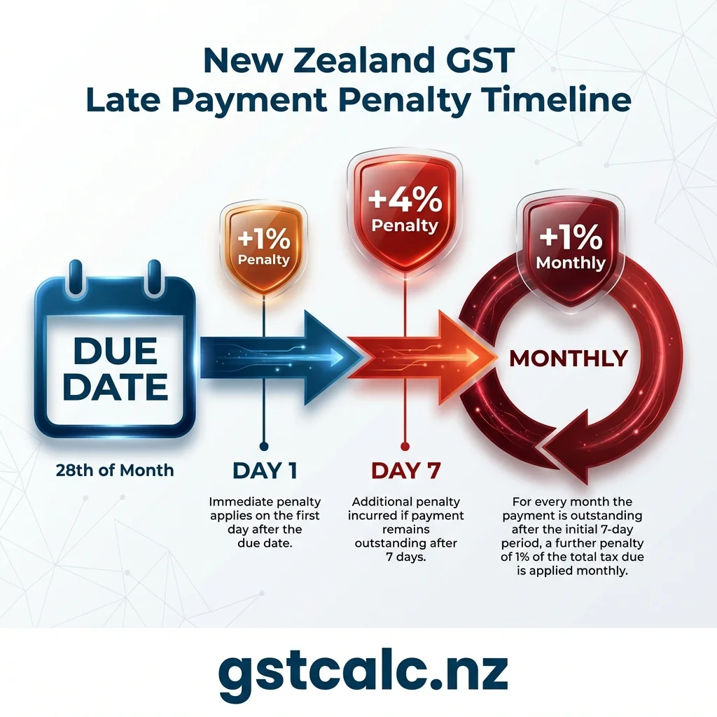 Late GST Penalty Calculator NZ | Interest & Fines Estimate