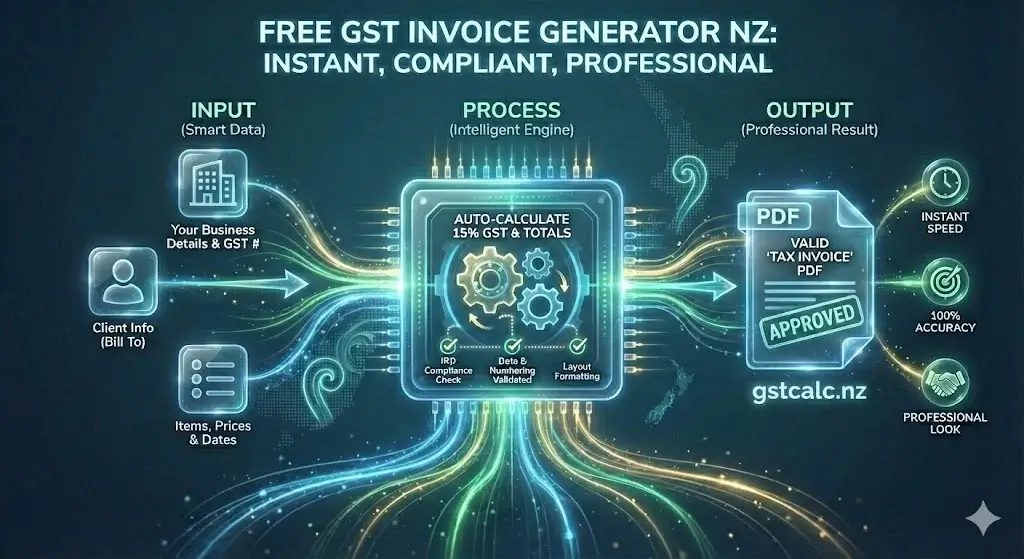 GST Invoice Generator NZ | 100% Free Tax Invoices (PDF)